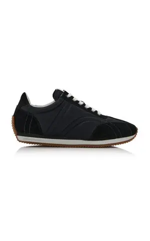 TOTEME Quilted Suede-trimmed Sneakers