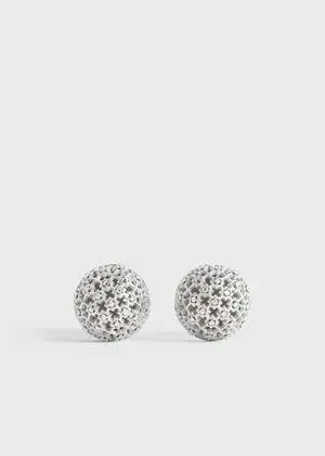 TOTEME Diamond Lace Stud Earrings