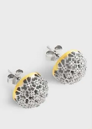 TOTEME Diamond Lace Stud Earrings