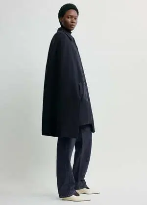 TOTEME Bouclé Cape Coat - Blue