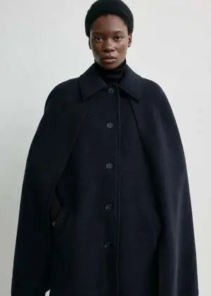 TOTEME Bouclé Cape Coat - Blue