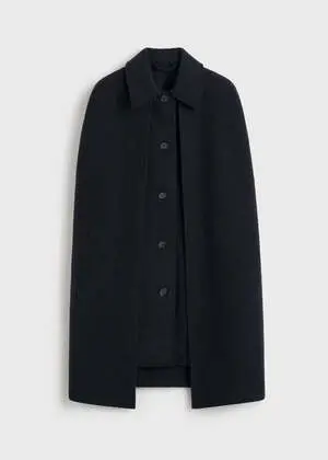 TOTEME Bouclé Cape Coat - Blue