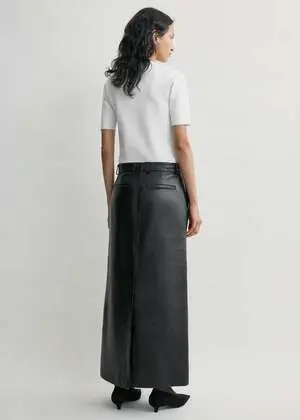 TOTEME Grained-leather Straight Skirt