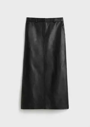 TOTEME Grained-leather Straight Skirt