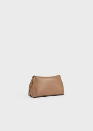 TOTEME Mini T-lock Leather Clutch - Beige