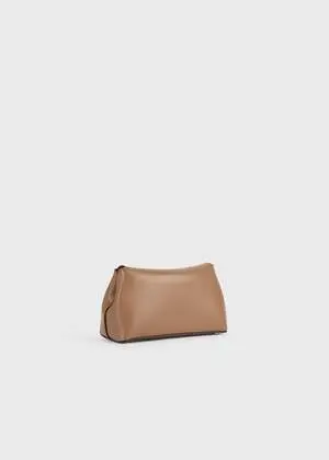 TOTEME Mini T-lock Leather Clutch - Camel