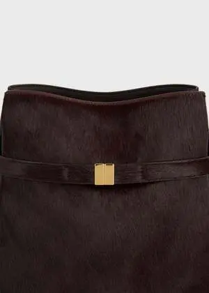TOTEME Belted Pony-effect Leather Bucket Bag