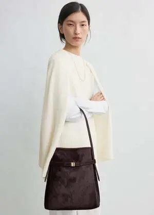 TOTEME Belted Pony-effect Leather Bucket Bag