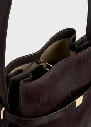 TOTEME Belted Pony-effect Leather Bucket Bag