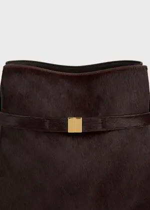 TOTEME Belted Pony-effect Leather Bucket Bag