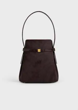 TOTEME Belted Pony-effect Leather Bucket Bag