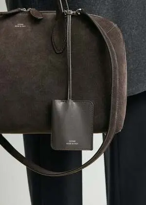 TOTEME Leather Keyring - Bark