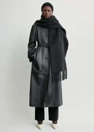 TOTEME Fuzzy Scarf - Black