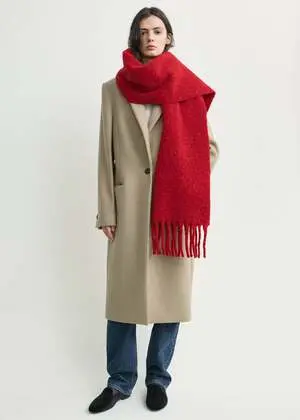 TOTEME Fuzzy Scarf - Red