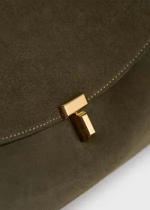 TOTEME T-lock Suede Satchel - Brown