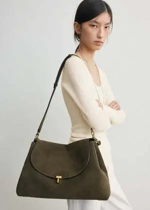 TOTEME T-lock Suede Satchel