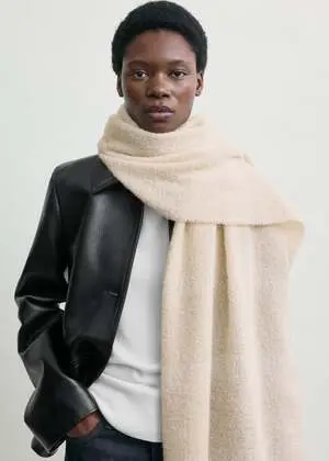 TOTEME Monogram Jacquard Scarf Ecru - White