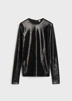 TOTEME Sequin Long-sleeved Top - Black