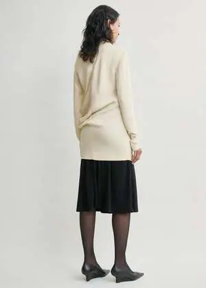 TOTEME High-neck Top With Twist Detail - Ecru