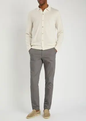BOSS Helbert Fine-knit Wool Shirt