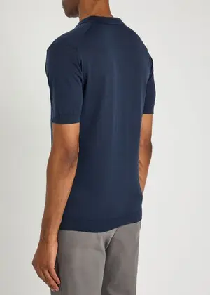 John Smedley Noah Cotton Polo Shirt - Navy