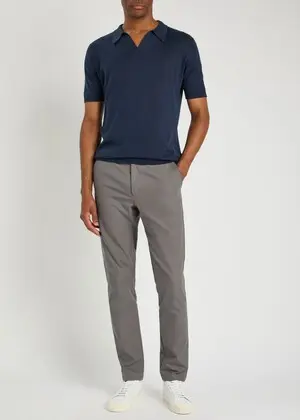 John Smedley Noah Cotton Polo Shirt - Navy