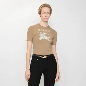 Burberry Metallic Wool Blend Top