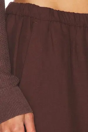Enza Costa Twill Everywhere Pant - Chocolate