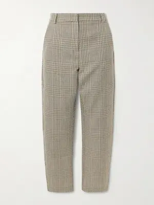 VIOLANTE NESSI Houndstooth Wool Tapered Pants