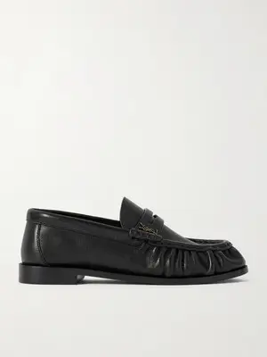 Saint Laurent Le Loafer Logo-embellished Leather Loafers