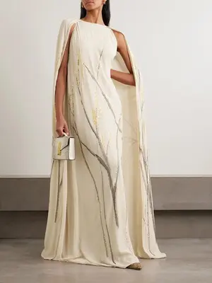 Bernadette Minnie Cape-effect Gown