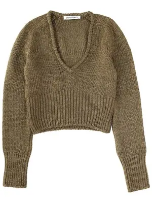 Our Legacy V-neck Pullover Sweater - Green