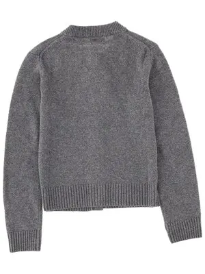 GANNI Logo Cardigan - Grey