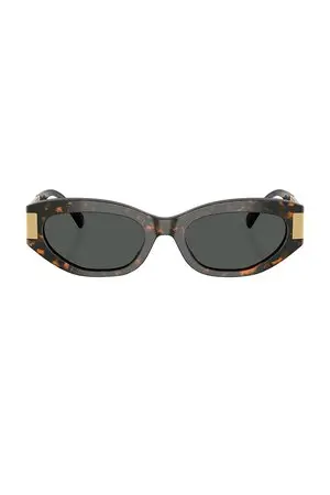 Versace Oval Sunglasses - Havana