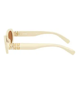 Miu Miu Oval Sunglasses - Milk