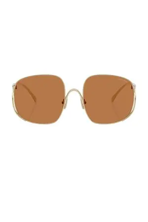 Miu Miu Square Sunglasses - Pale Gold
