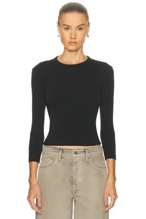 GRLFRND 3/4 Sleeve Tee - Black