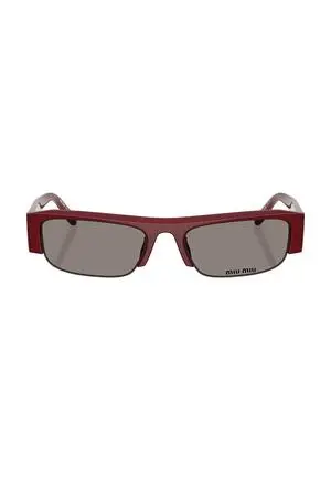 Miu Miu Shield Sunglasses - Burgundy