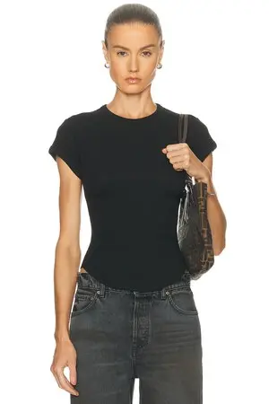 GRLFRND Scoop Hem Baby Tee - Black