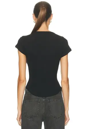GRLFRND Scoop Hem Baby Tee - Black
