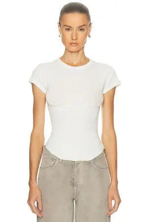 GRLFRND Scoop Hem Baby Tee - Bone