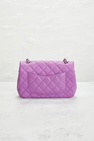 Chanel Lambskin Mini Classic Flap Bag - Purple