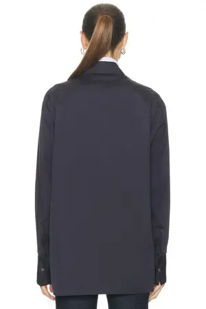 Renggli Cotton Silk Button Up Top - Midnight