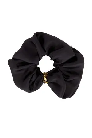 Saint Laurent Logo Scrunchie Nero