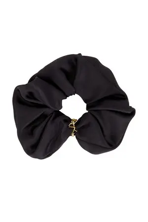 Saint Laurent Logo Scrunchie - Nero
