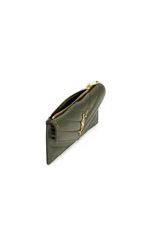 Saint Laurent Cassandre Credit Card Case In Green
