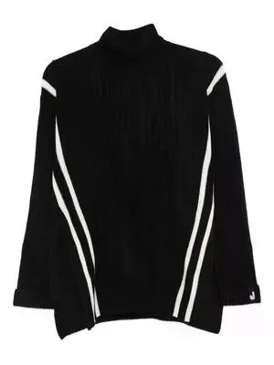 Iceberg Turtleneck Ribbed Knit Sweater