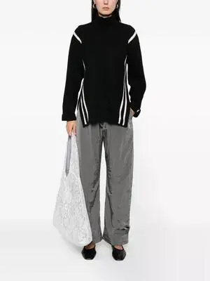 Iceberg Turtleneck Ribbed Knit Sweater
