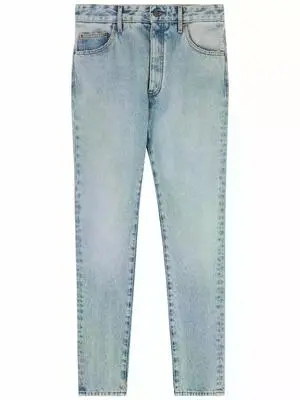Palm Angels Logo-print Faded Jeans