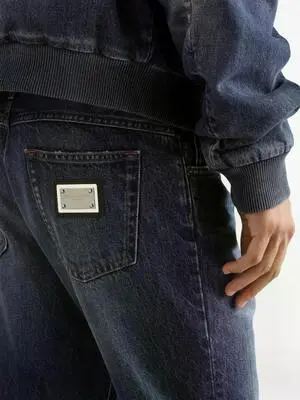 Dolce & Gabbana Logo-plaque Jeans - Blue